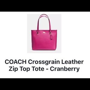 Bags | Coach Cross Grain Leather Zip Top Tote | Poshmark